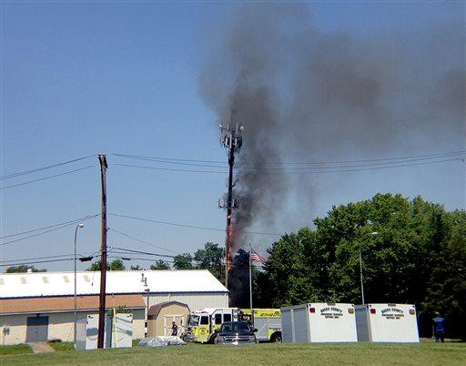 Bensalem Tower Fire: After Fire, Cellphone Tower Taken Down | The Epoch ...
