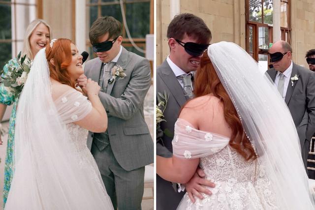 Blind Bride Blindfolds Guests and Groom Who Is Moved to Tears ‘Seeing ...