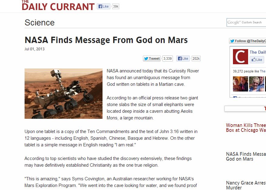 Nasa Finds Message From God On Mars Hoax Analysis If We Made Contact