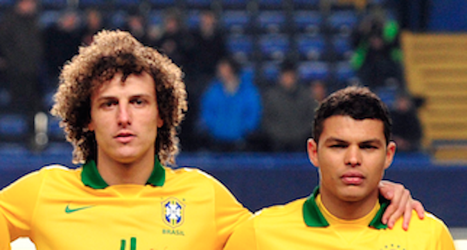 David Luiz And Thiago Silva And Neymar