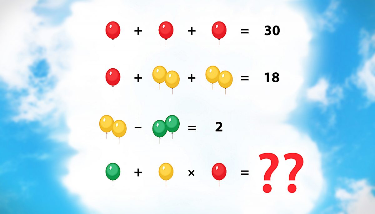 Can You Answer This Viral Math Problem?–Don’t Let The Balloons Confuse You